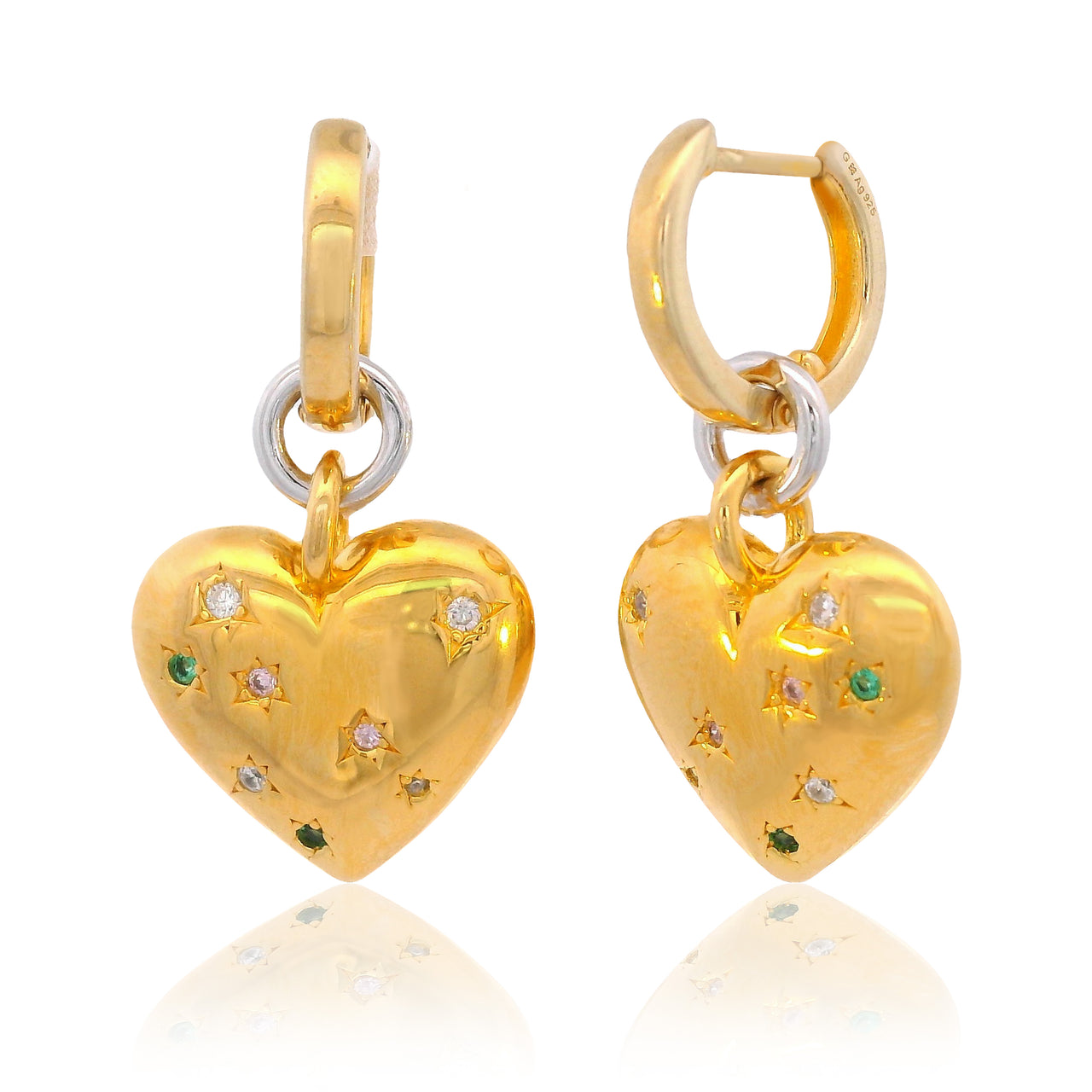 GEORGINI FOREVER HEARTS POP GOES MY HEART EARRINGS GOLD – Georgini ...