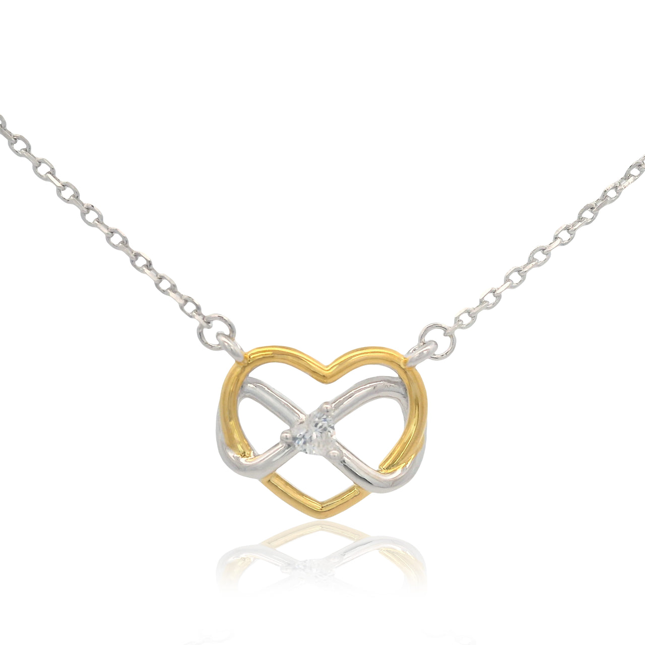 GEORGINI FOREVER HEARTS CLUB LOVE ON LOOP PENDANT GOLD & SILVER ...