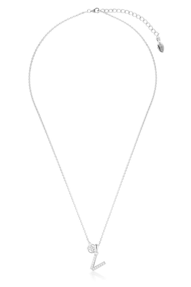 LUXURY LETTERS V INITIAL PENDANT SILVER – Georgini International