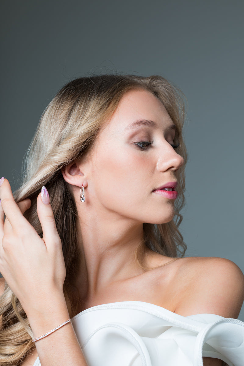 GEORGINI ICONIC BRIDAL DAPHNE EARRINGS ROSE GOLD – Georgini International